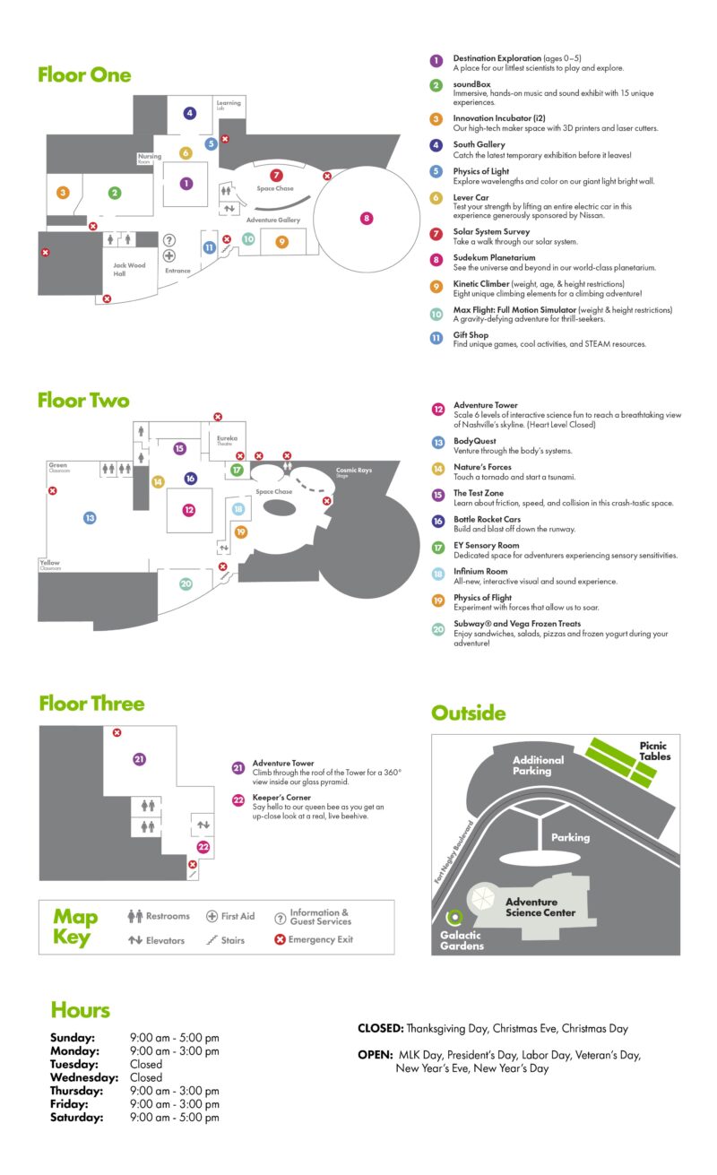 Getting Here | Adventure Science Center